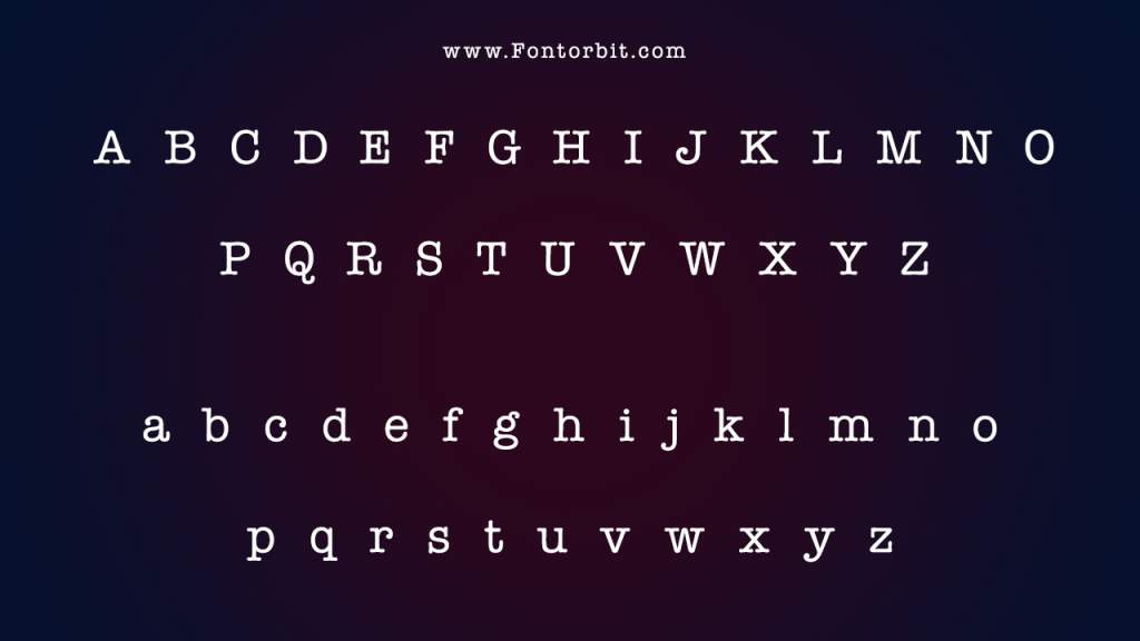 American Typewriter Regular Font Free Download