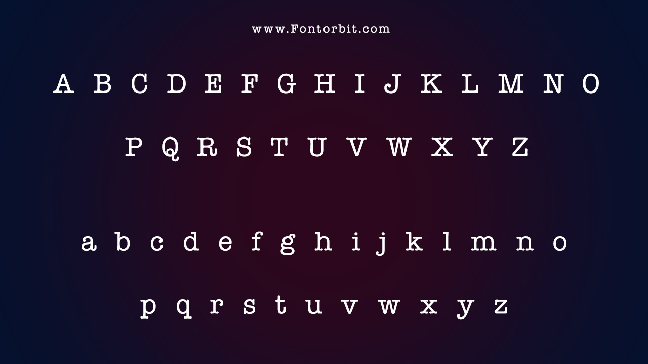 American Typewriter Regular Font Free Download