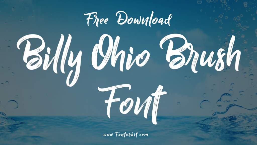 Billy Ohio Brush Font Stylish And Creative Typeface