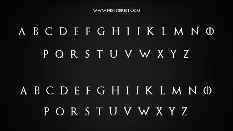 Game Of Thrones Font Style Guide and Free Download