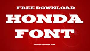 Download and Use Honda Font Effortlessly