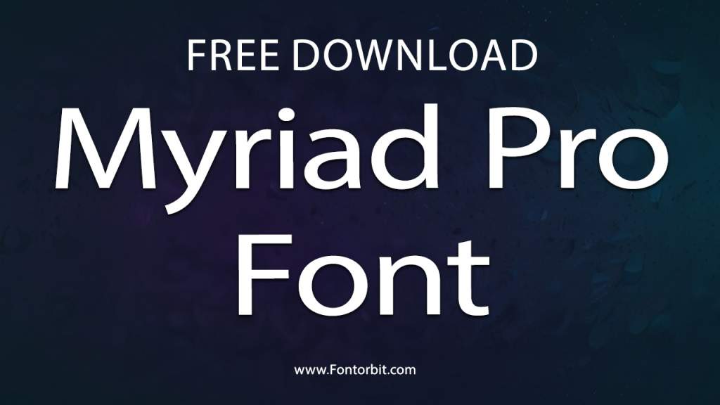 Myriad Pro Font A Must-Have For Designers