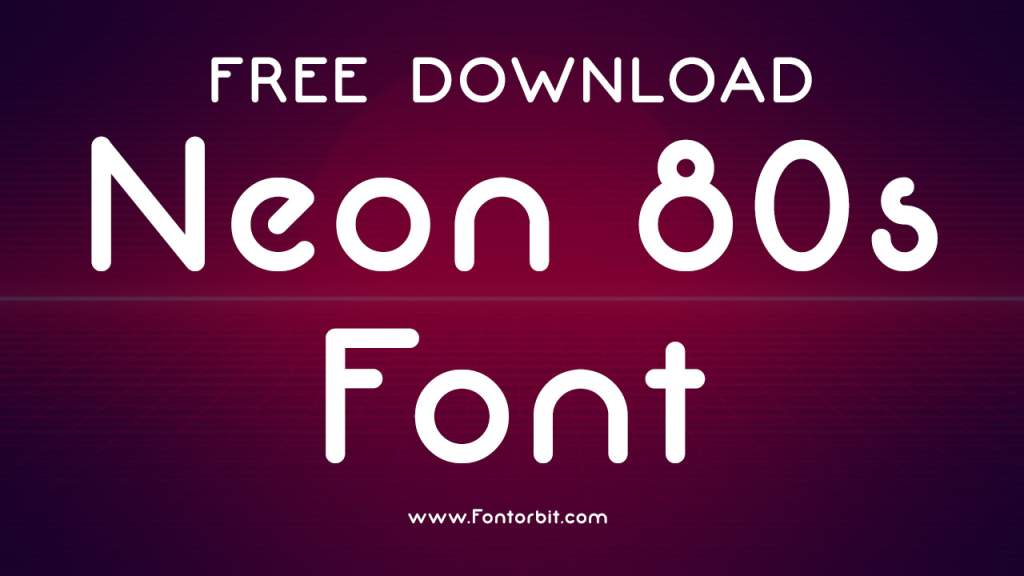 Neon 80s Font For Retro Style And Designs