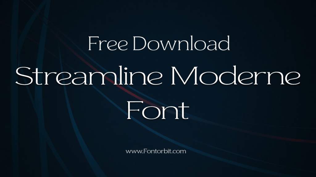 Streamline Moderne Font: Typeface For Retro Designs
