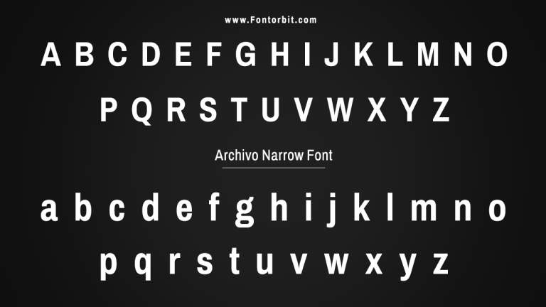 Archivo Narrow Font Free Download
