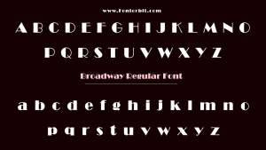 Broadway Regular Font Timeless Elegance For Designs