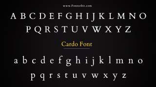 Cardo Font - Free Serif Typeface For Academic And Formal Use
