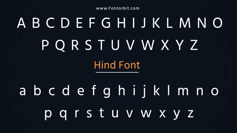 Hind Font Family - A Modern Sans-Serif Typeface