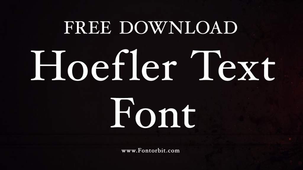 Hoefler Text Font: A Classic Choice for Designers