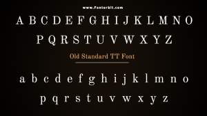 Old Standard TT Font A Classic Typeface For Every Project