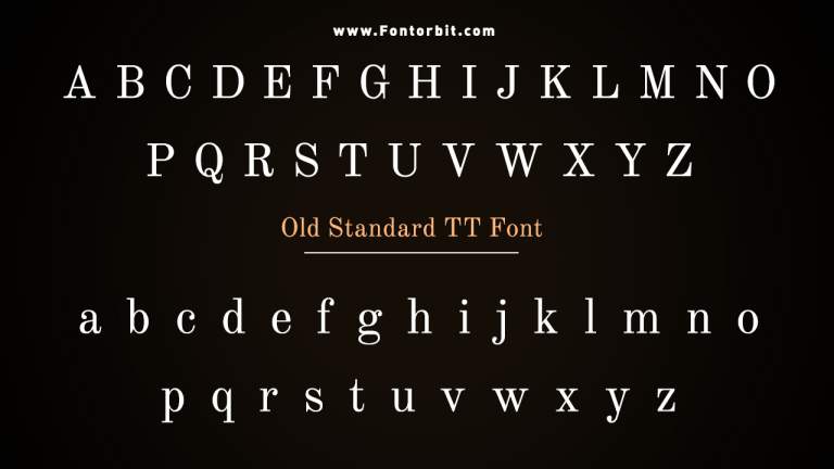 Old Standard TT Font A Classic Typeface For Every Project
