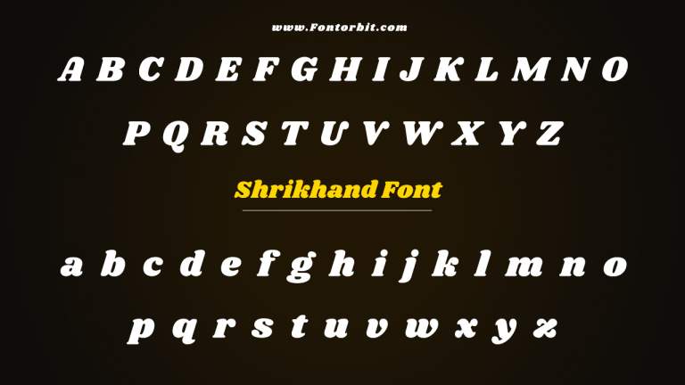 Shrikhand Font: A Blend Of Tradition And Modernity