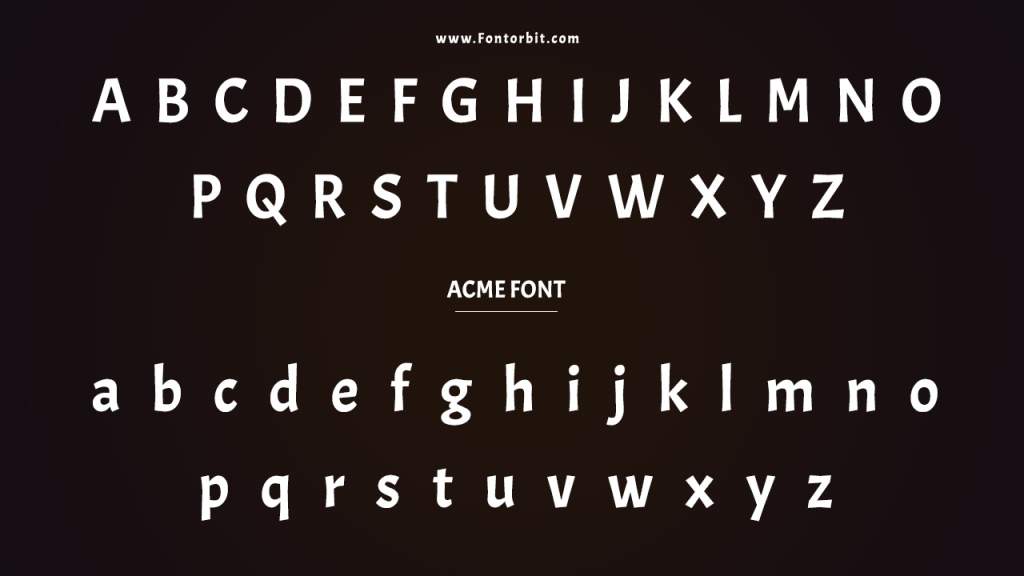Acme Font A Modern Typeface For Bold Designs