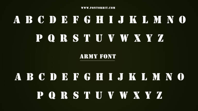 Army Font Usage Guide