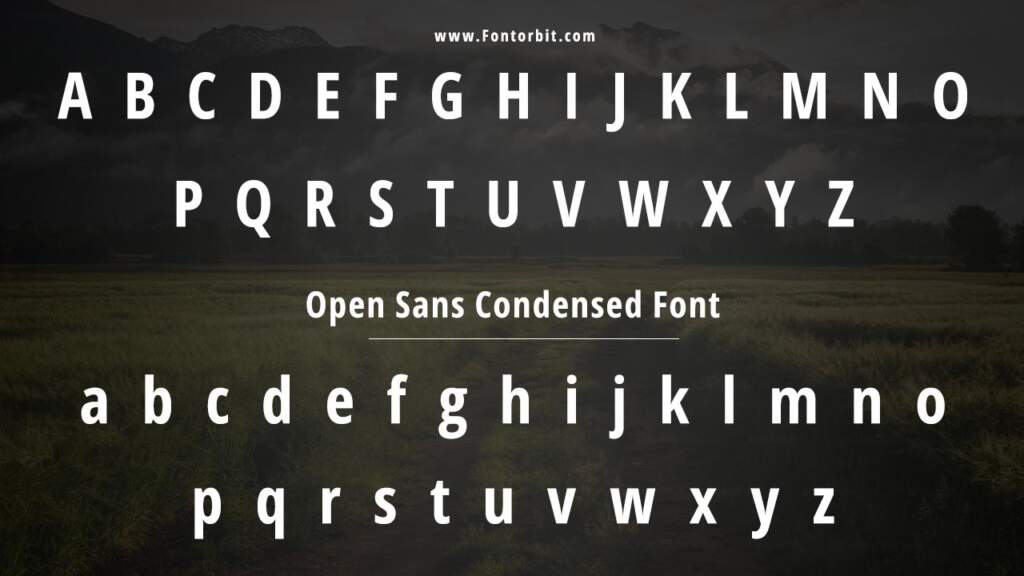 Open Sans Condensed: Versatile and Sleek Typeface