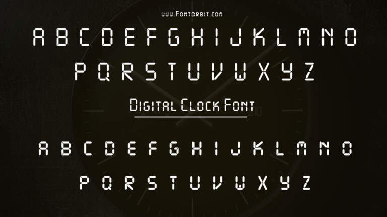 Clean Digital Clock Fonts For Professional Use